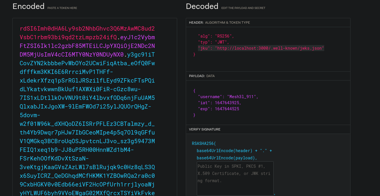 Json Web Key Sets Spoofing Jwks Spoofing Meshal
